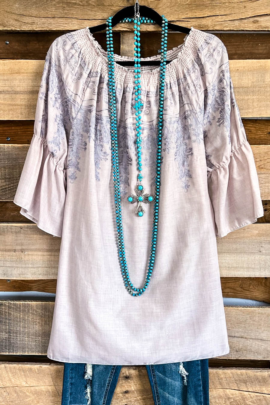 All Tangled Up Top - Sand - 100% COTTON